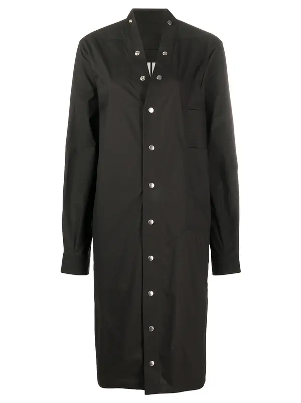 Rick Owens Press-stud Shirt Dress - Black