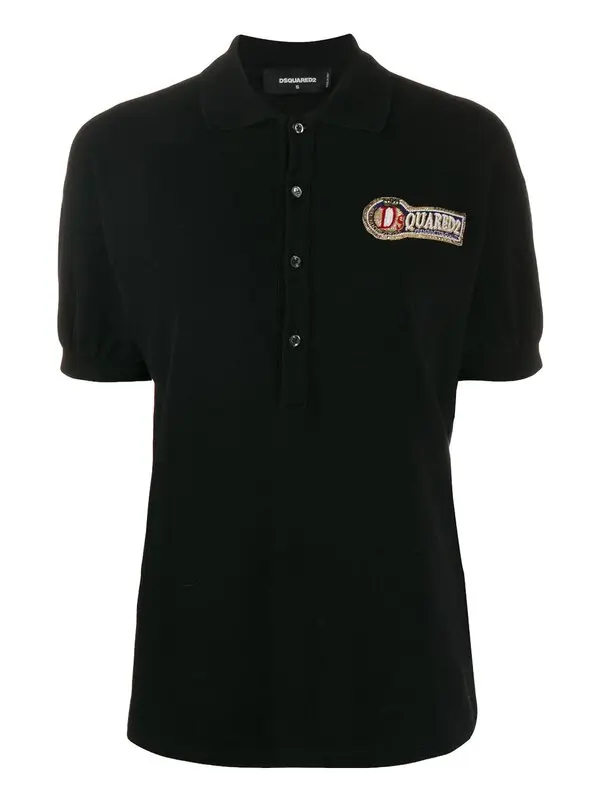 Dsquared2 Logo Polo Shirt - Black