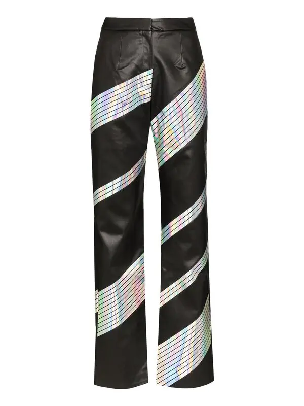 Matériel Holographic Stripe Trousers - Black