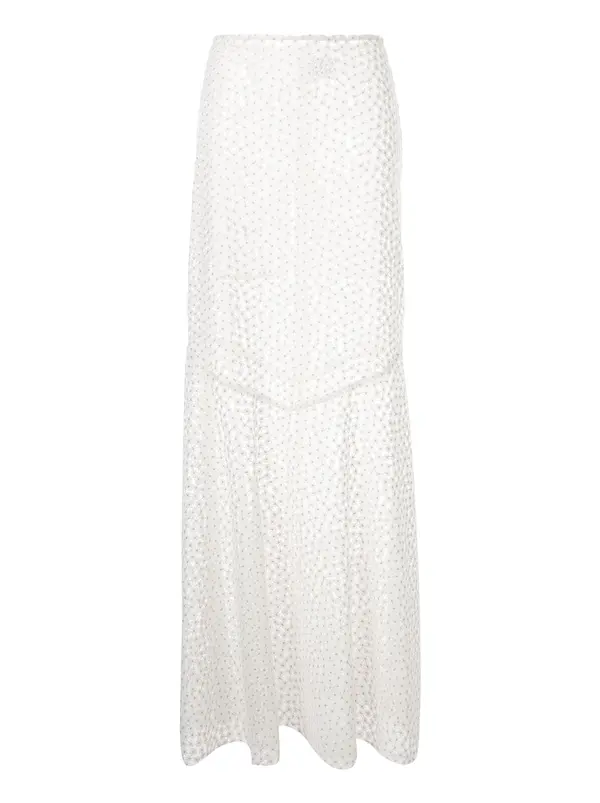 MACGRAW Embroidered Majestic Skirt - White
