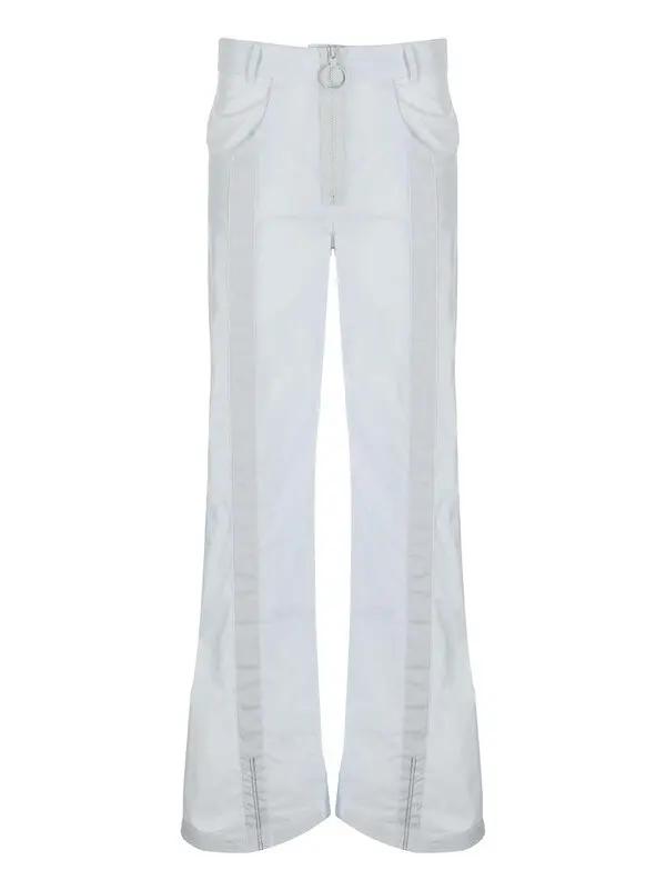 Off-White Panelled Palazzo Pants - Blue