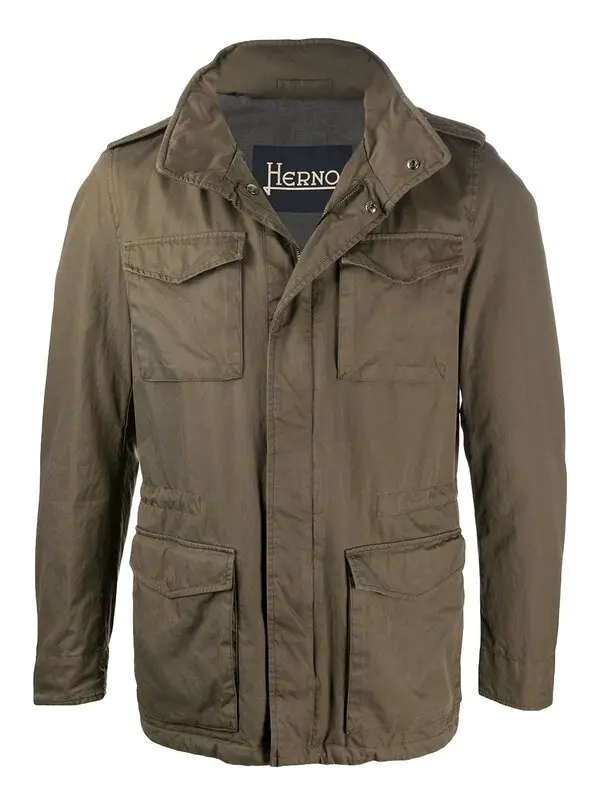 Herno Cargo-pocket Military Jacket - Green