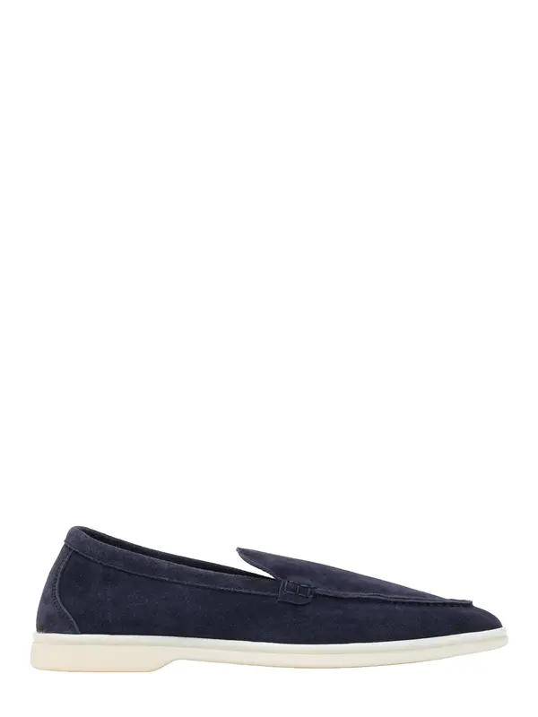 SCAROSSO Almond Toe Loafers - Blue