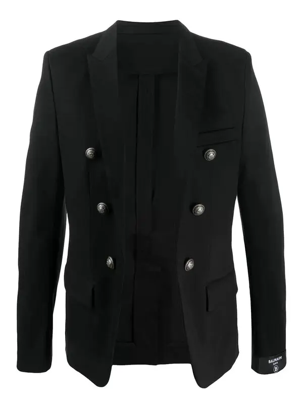 Balmain Buttoned Blazer - Black