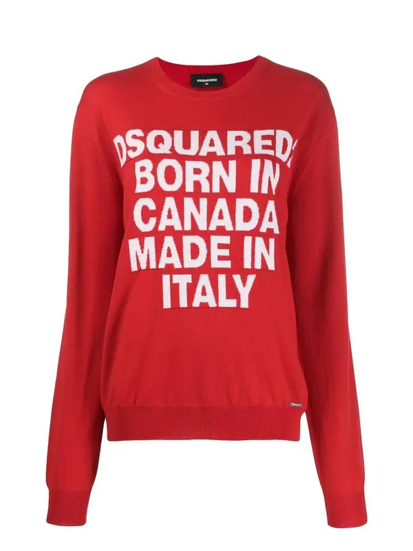Dsquared2 Born In Canada" Knit Sweater - Red
