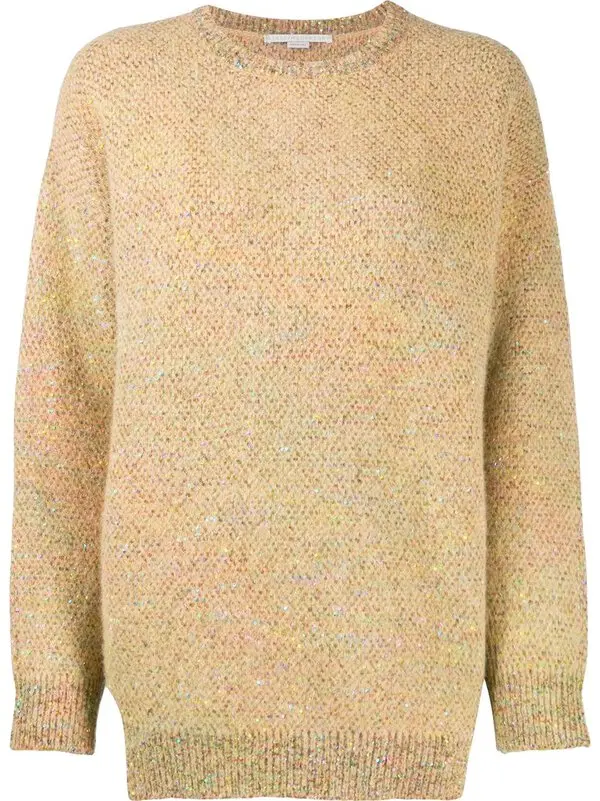 Stella McCartney Sequin-embellished Knitted Jumper - Neutrals