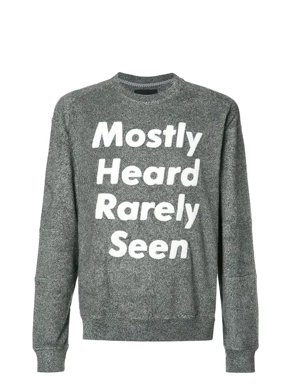 MOSTLY HEARD RARELY SEEN Logo Print Sweatshirt - Grey