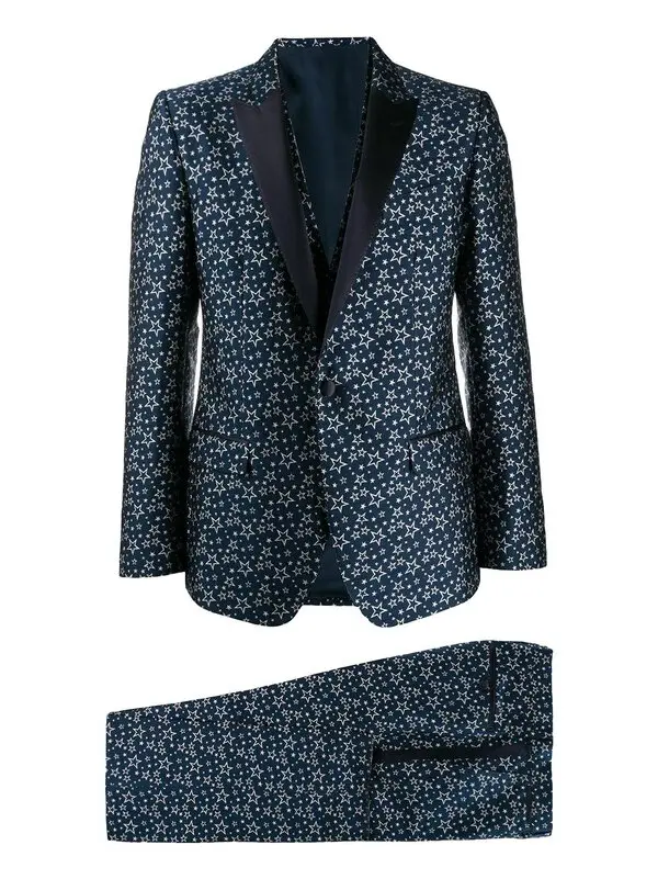 Dolce & Gabbana Star Jacquard Suit - Blue