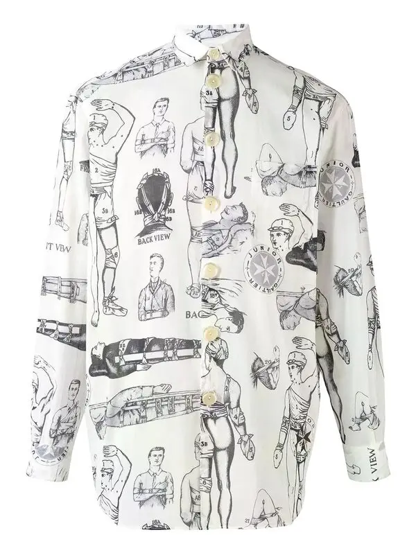 Jean Paul Gaultier First Aid Printed Shirt - White