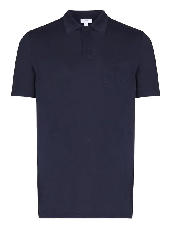 Sunspel Riviera Polo Shirt - Blue