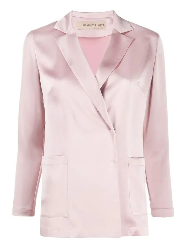 BLANCA VITA Gilda Satin Blazer - Pink