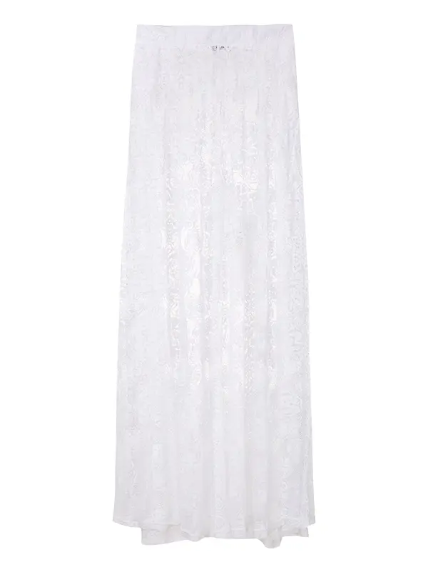 AMIR SLAMA Lace Wide-leg Trousers - White