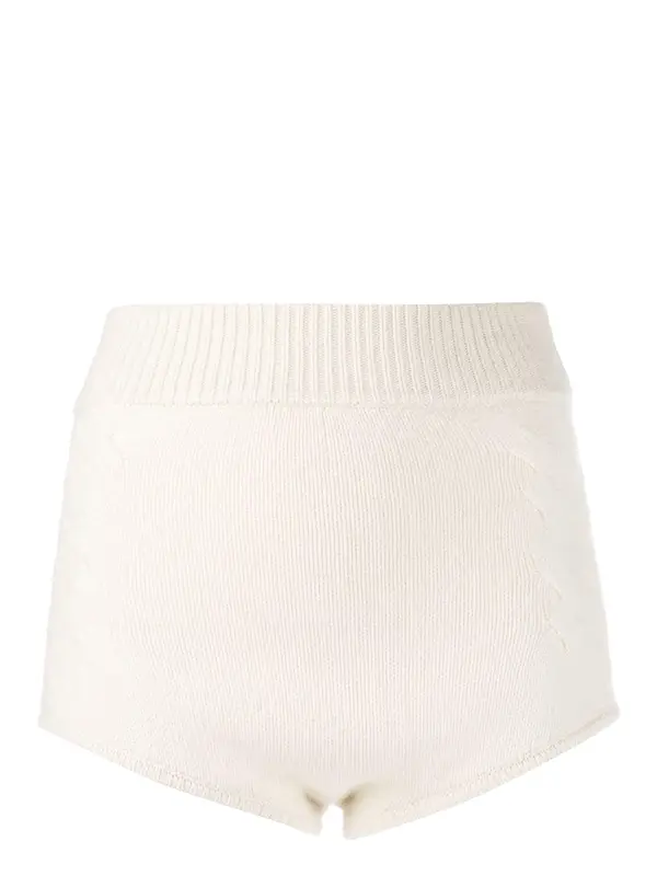 Cashmere In Love Knit Mimie Shorts - White