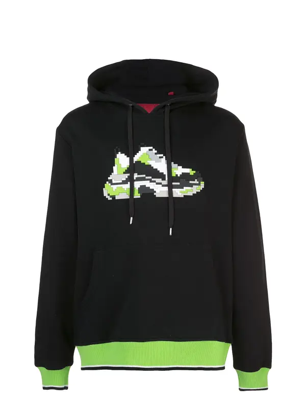 MOSTLY HEARD RARELY SEEN Mint Wave Jersey Hoodie - Black