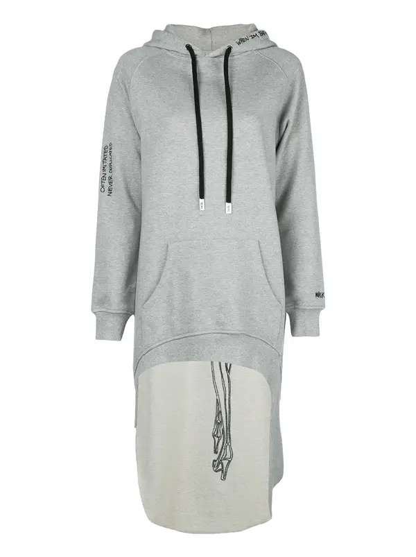 HACULLA. Pardon Extended Hoodie - Grey