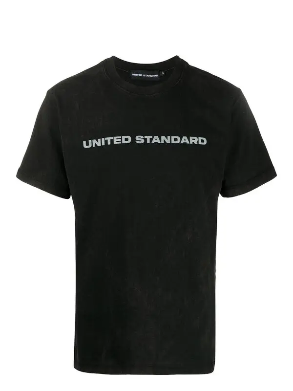 UNITED STANDARD Crew Neck Printed Logo T-shirt - Black