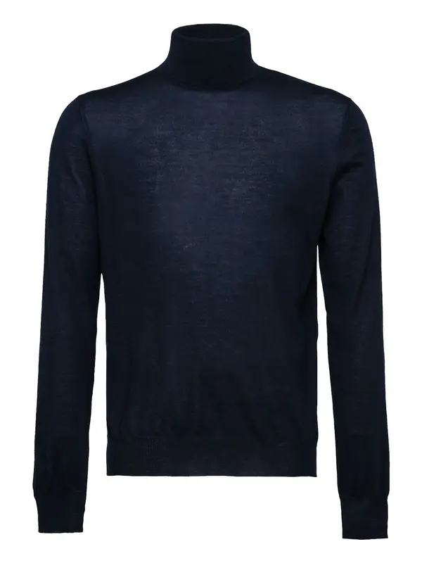 Prada Cashmere Turtleneck Jumper - Blue