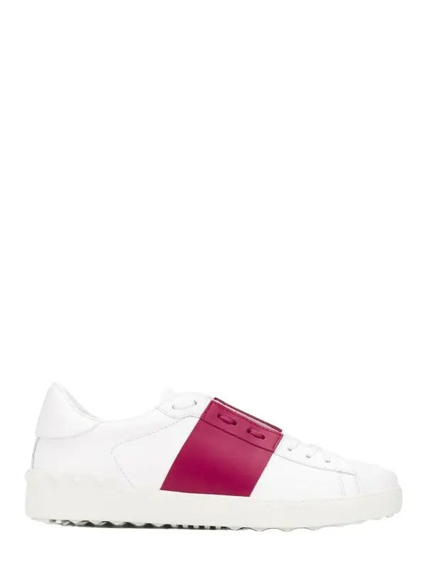 Valentino Garavani Striped Lace-up Sneakers - White