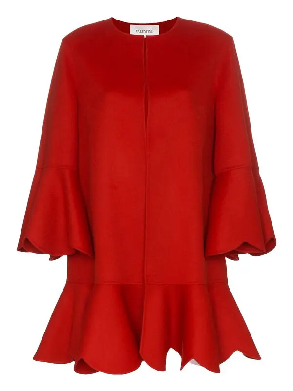 Valentino Garavani Wool-cashmere Blend Coat - Red