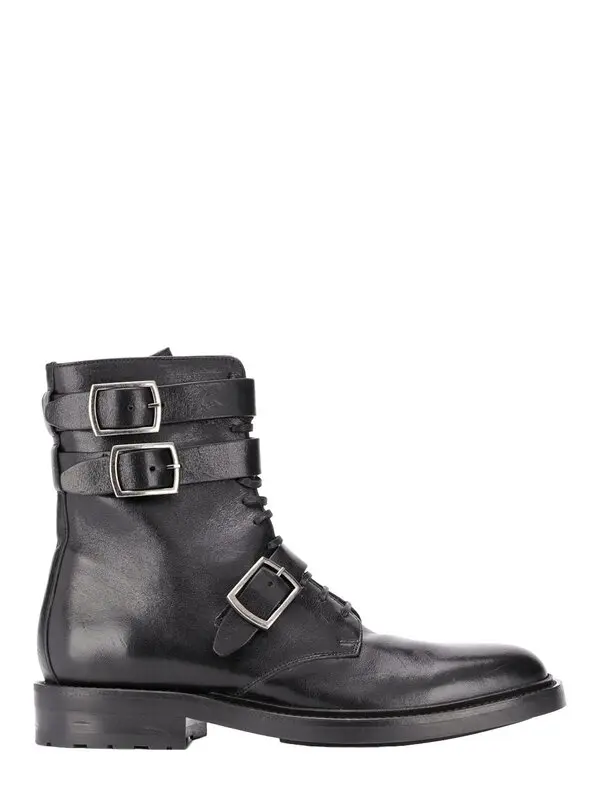 Saint Laurent Army 20 Buckle Boots - Black