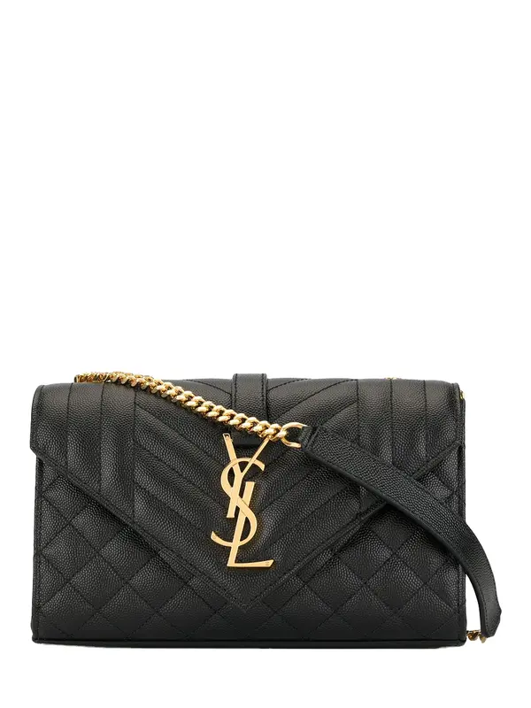 Saint Laurent Small Envelope Crossbody Bag - Black