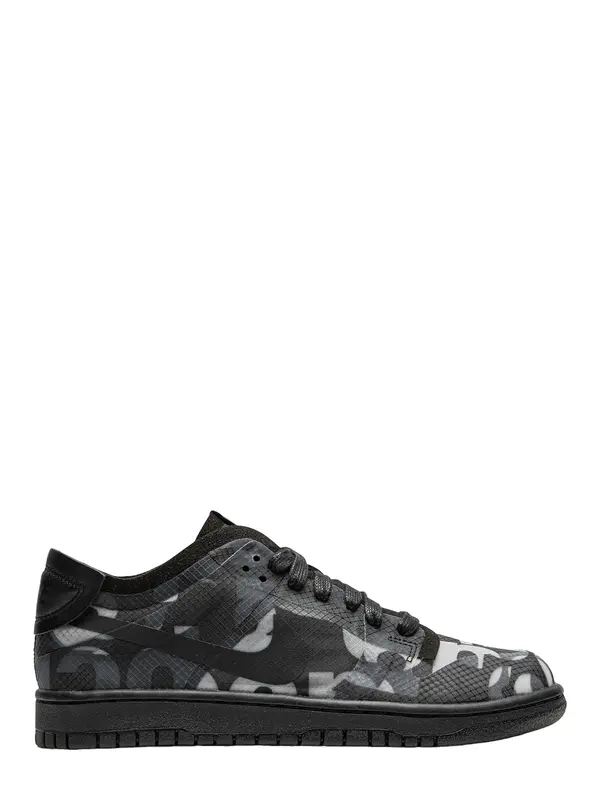 Nike X Comme Des Garçons Dunk Low Monogram Print Sneakers - Black