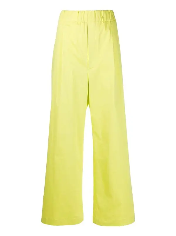 MAISON JEJIA Elasticated Wide-leg Trousers - Yellow