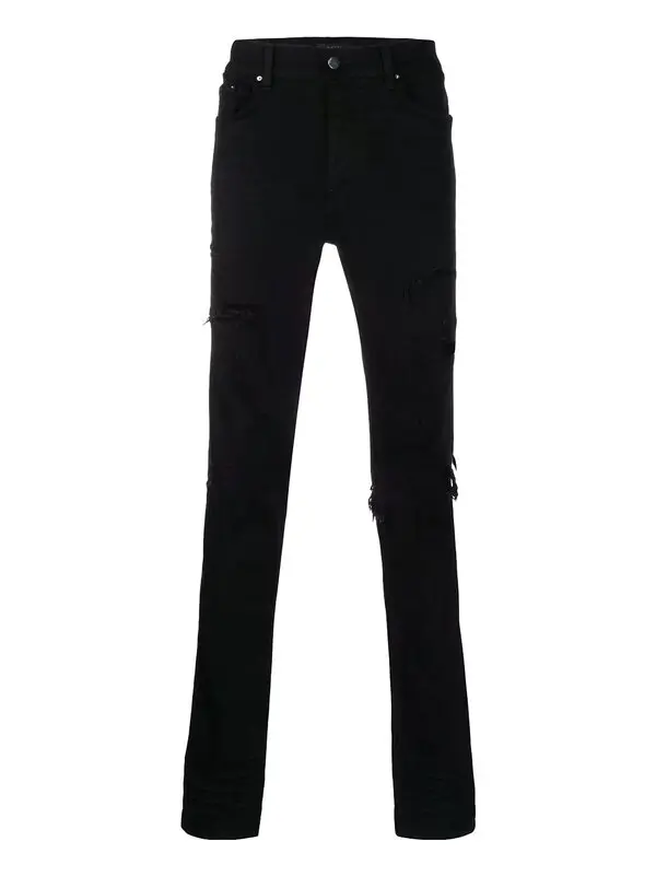 Amiri Slim-fit Ripped Jeans - Black