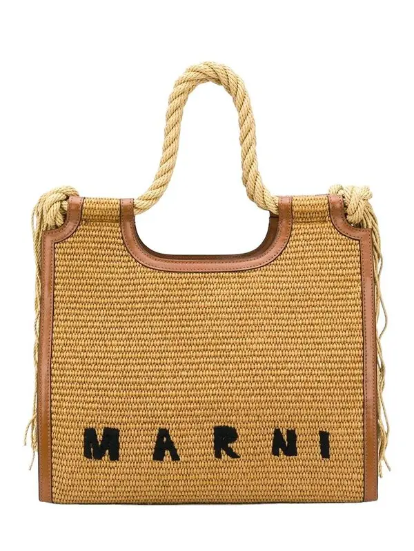 Marni Marcel Summer Raffia Tote Bag - Brown