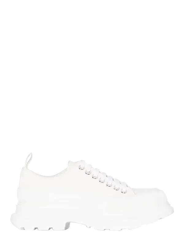 Alexander McQueen Tread Slick Cotton Sneakers - White
