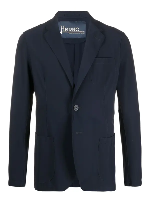 Herno Single Breasted Blazer - Blue