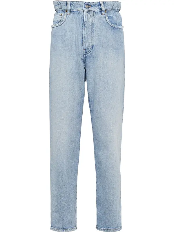 Miu Miu High-waisted Straight-leg Jeans - Blue