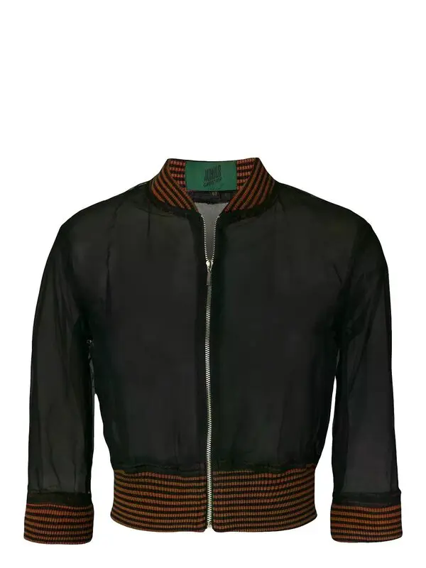 Jean Paul Gaultier Sheer Bomber Jacket - Black