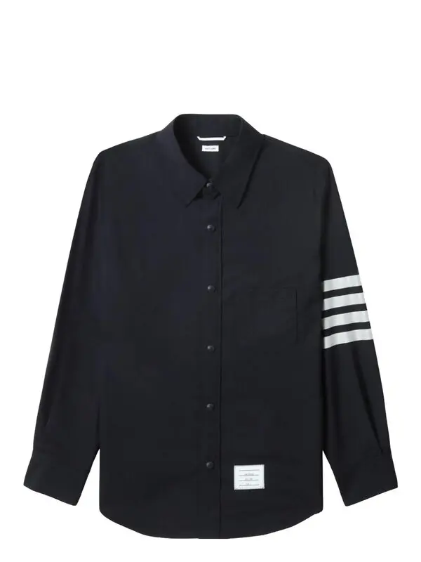 Thom Browne 4-bar Sleeve Shirt - Blue