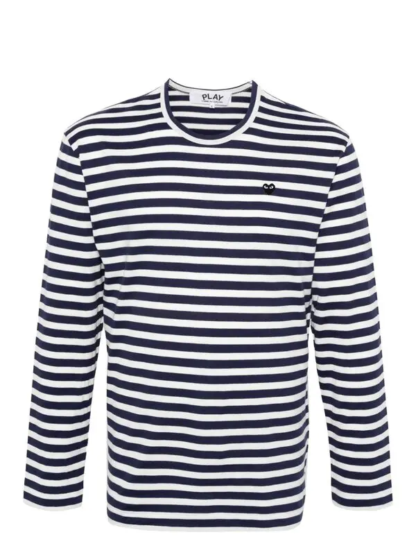 Play Comme Des Garcon Striped T-shirt - Blue