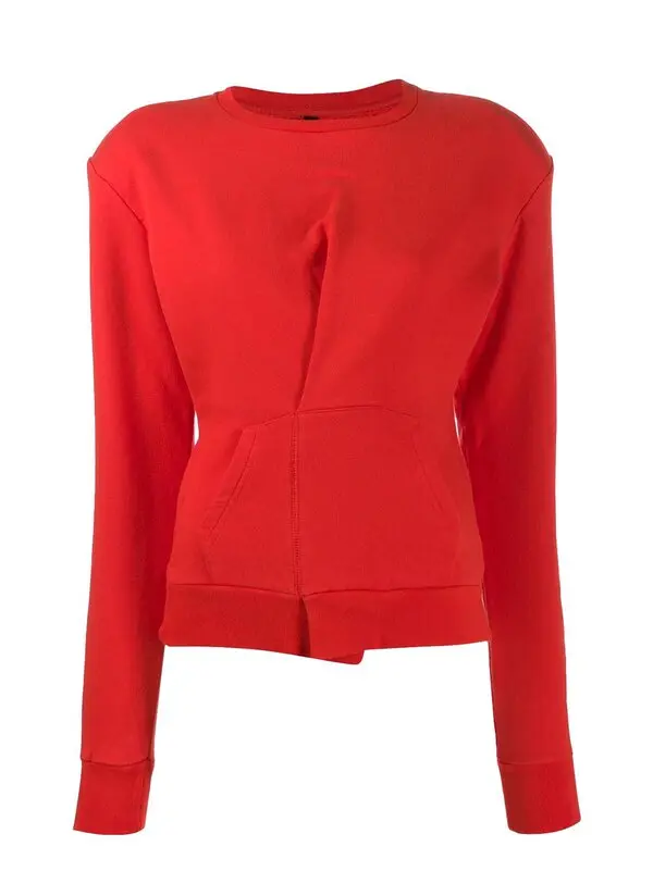 BEN TAVERNITI UNRAVEL PROJECT Folded Detail Sweatshirt - Red