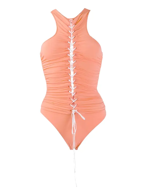 BEN TAVERNITI UNRAVEL PROJECT Cross-lace Body - Orange