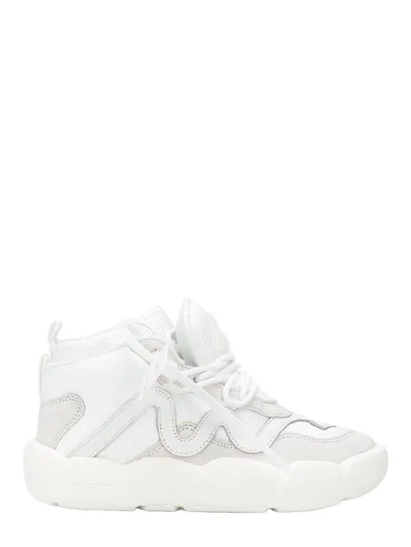 Off-White High-top Leather Sneakers - White