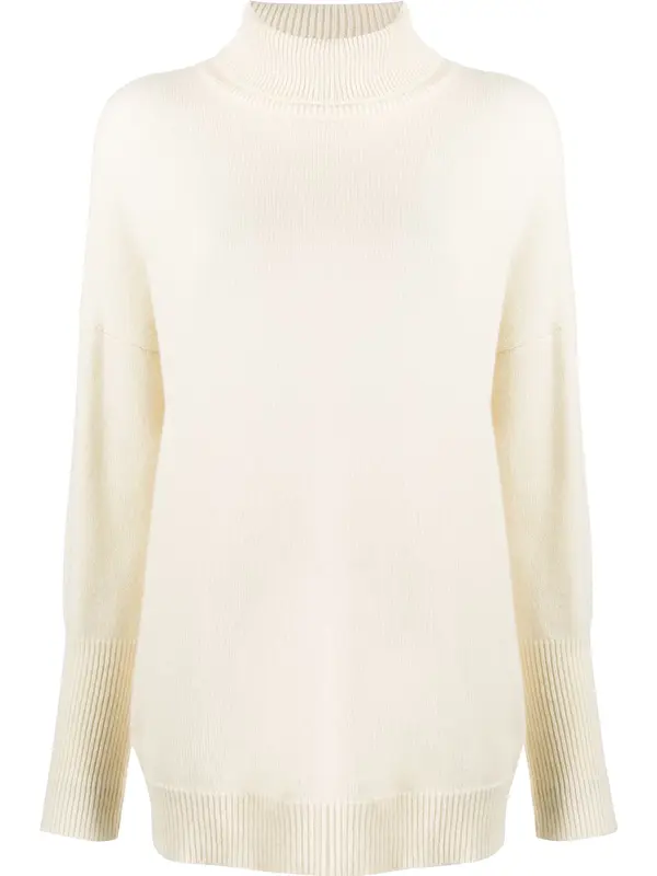 Chinti & Parker Roll Neck Cashmere Sweater - Neutrals