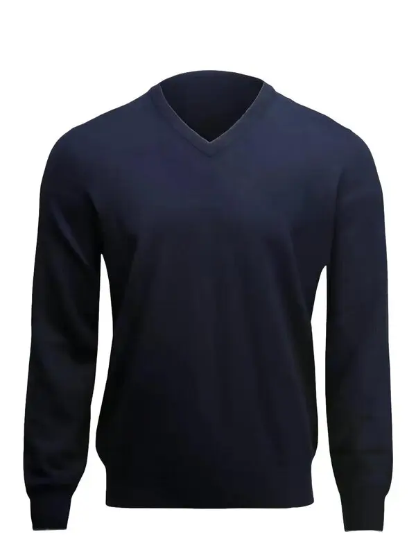 Brunello Cucinelli V-neck Cashmere Jumper - Blue