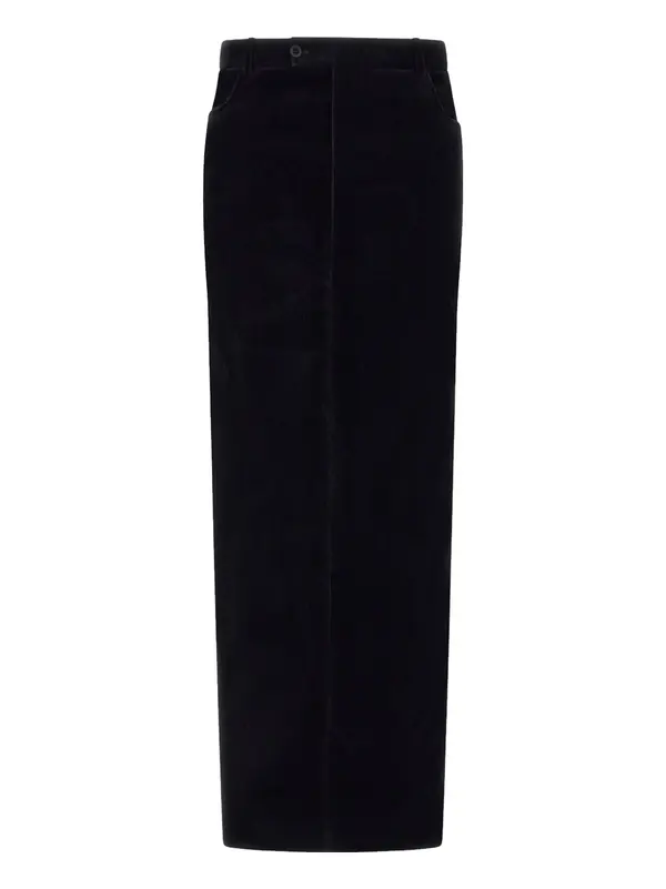 Saint Laurent Virgin Wool Trousers - Black