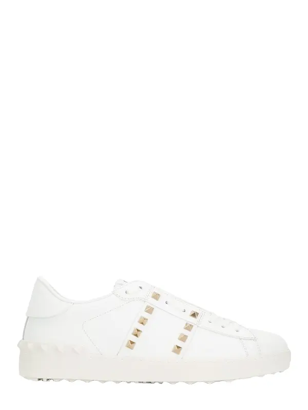 Valentino Garavani Rockstud Untitled Leather Sneakers - White