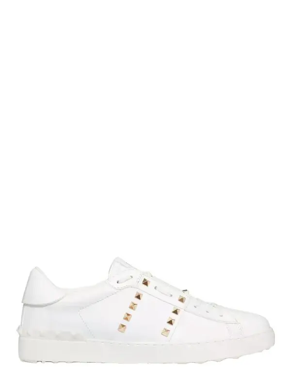 Valentino Garavani Calfskin Rockstud Untitled Sneakers - White