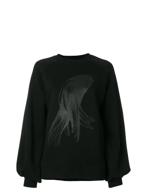 IOANA CIOLACU Printed Oversized Sweatshirt - Black