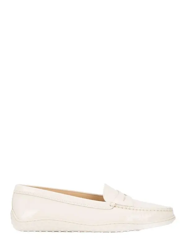 TOD'S Patent Leather Loafers - White