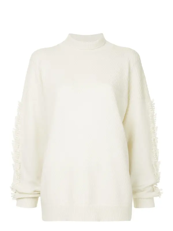 BARRIE Troisieme Dimension Cashmere Turtleneck Pullover - White