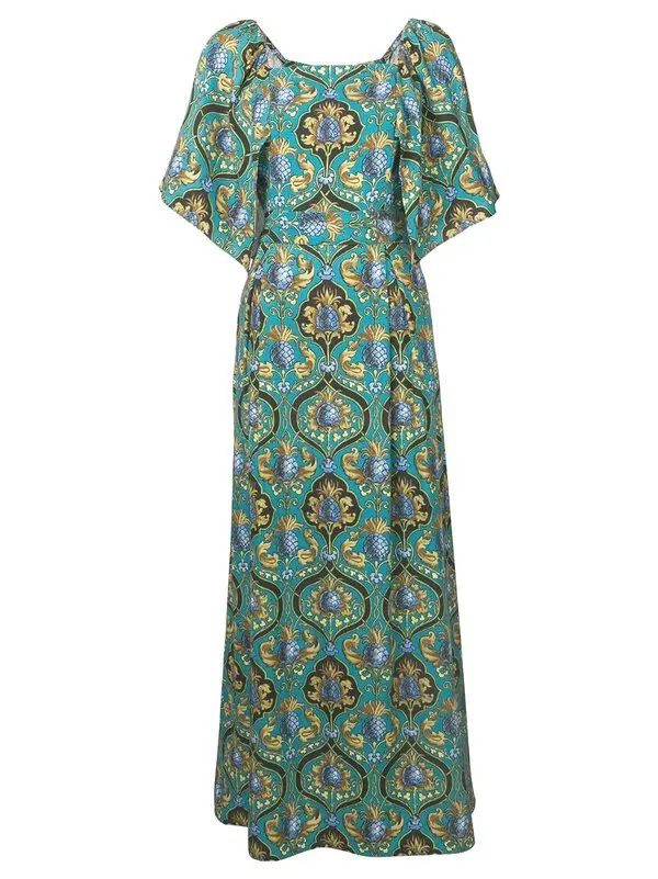 La DoubleJ Geometric Print Maxi Dress - Blue