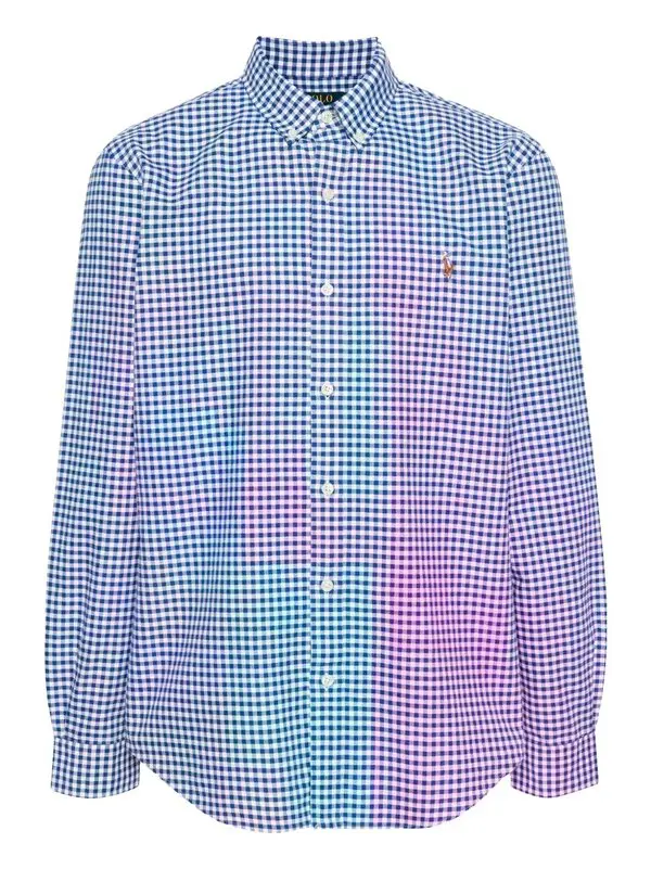 Polo Ralph Lauren Polo-pony-embroidery Checked Shirt - Blue