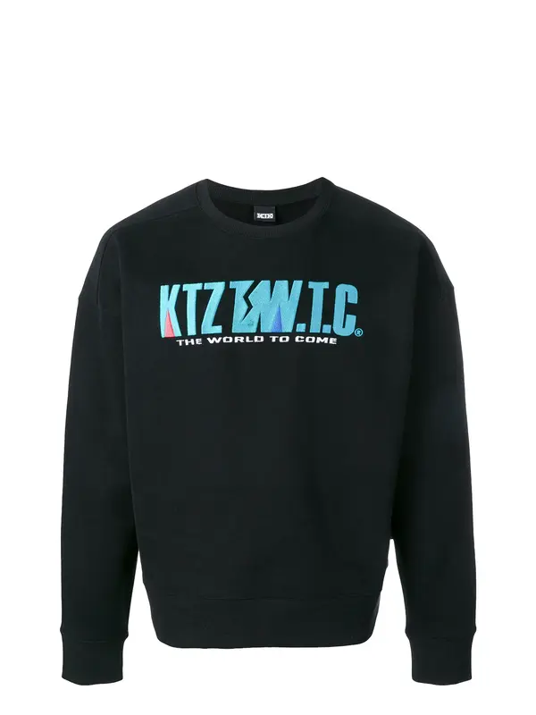 KTZ Mountain Letter Embroidered Sweatshirt - Black