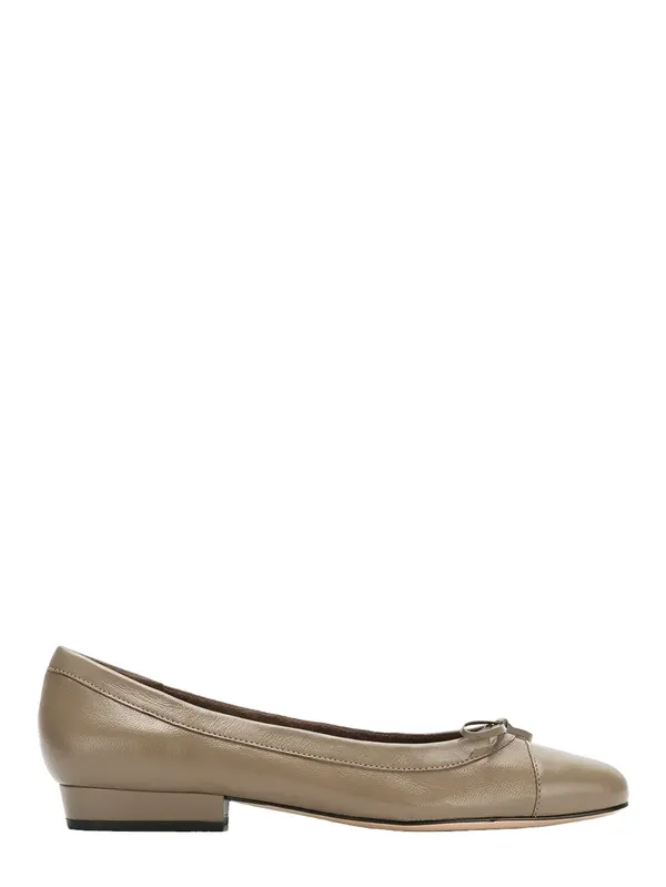 STUDIO CHOFAKIAN Martina Leather Ballerinas - Neutrals
